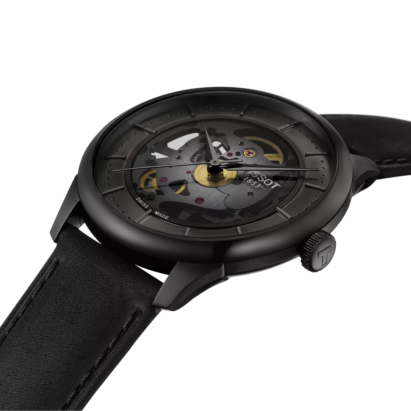 Tissot Chemin Des Tourelles Skeleton 39mm | Référence T1398363644100 ...